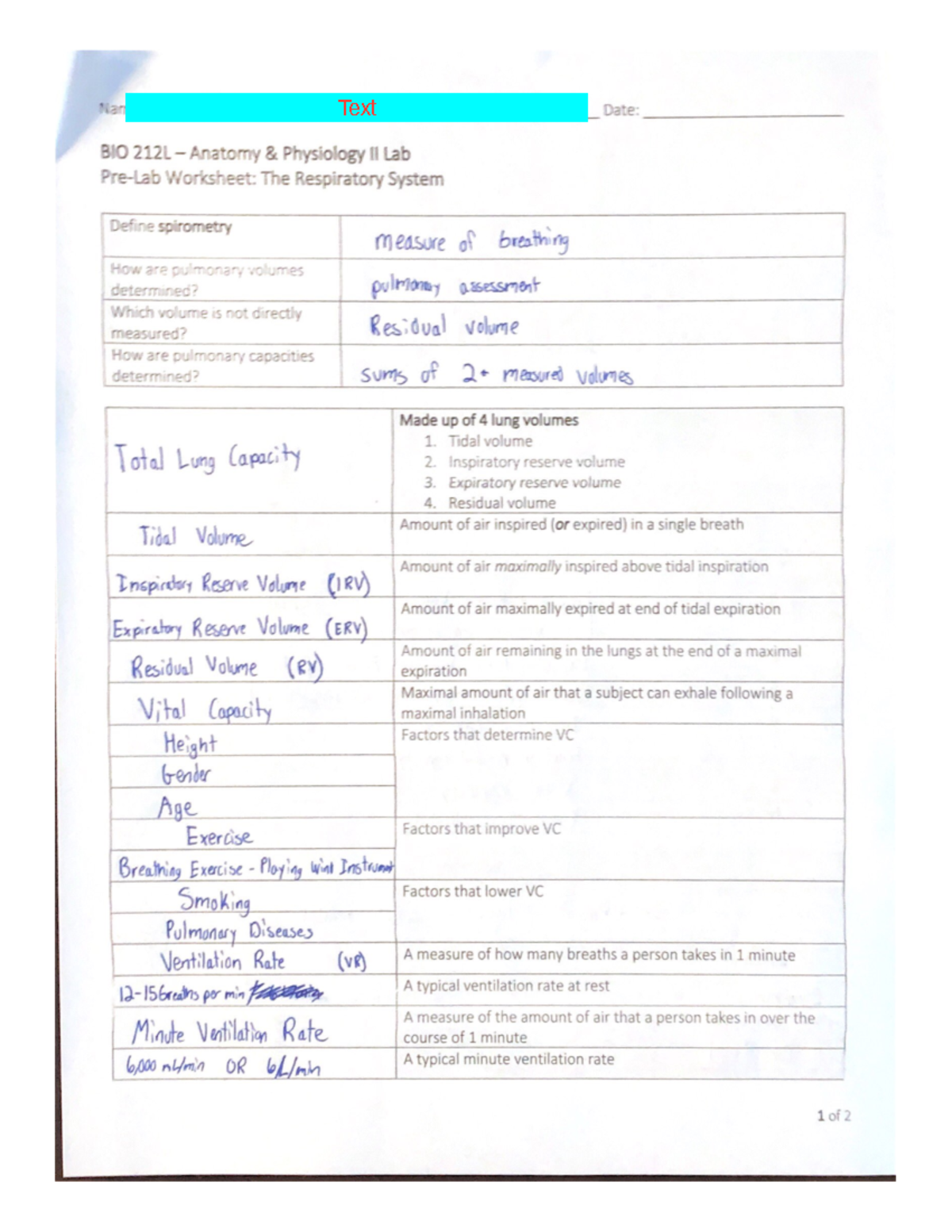 Lab7 Pre-Lab Worksheet - BIO 212L - Studocu