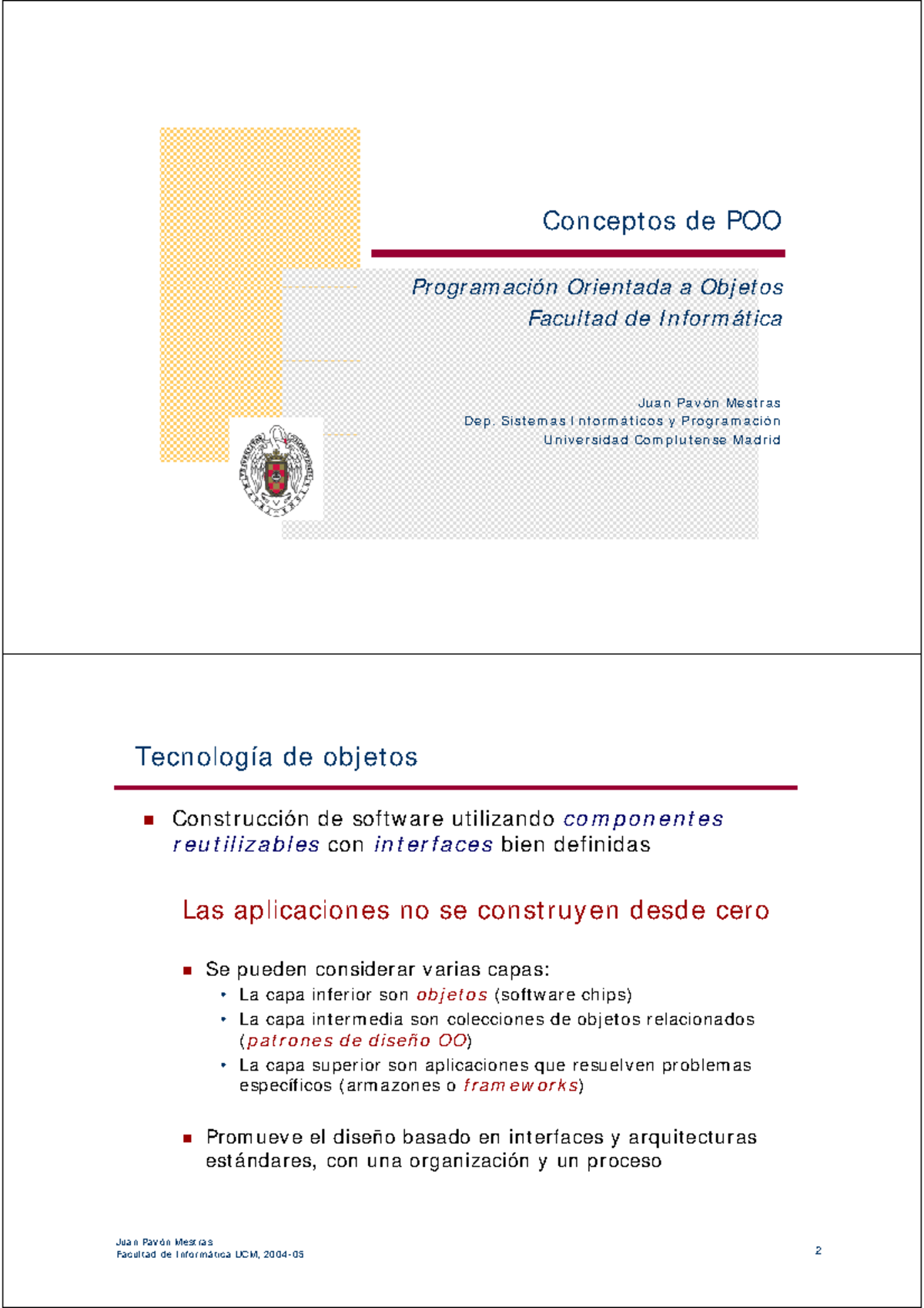 MC AA1 Conceptos De POO - Estructuras y variables POO - Conceptos de POO Programación Orientada ...