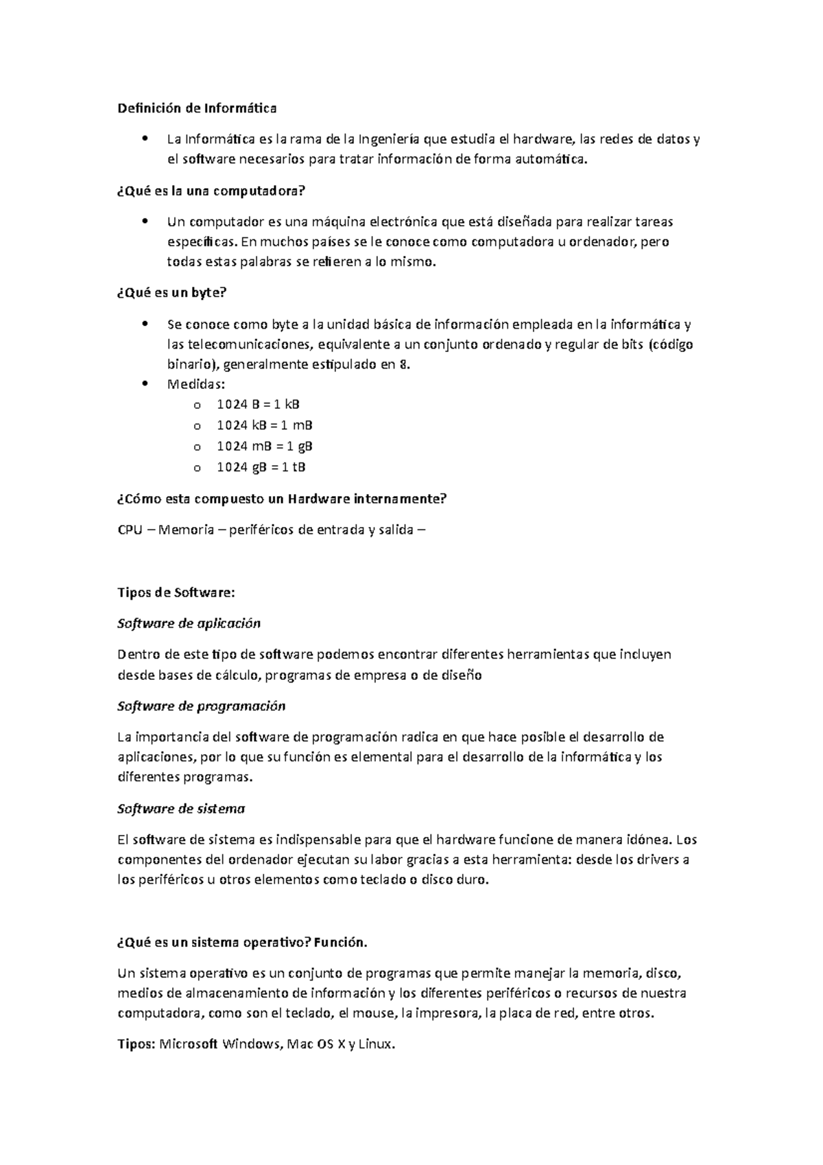 Definición de Informática - Definición de Informática La Informática es ...