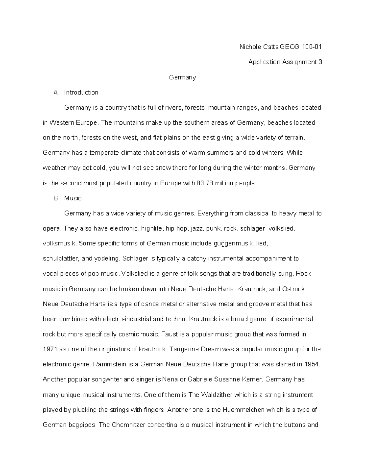 Application Assignment 3 - Nichole Catts GEOG 100- Application ...