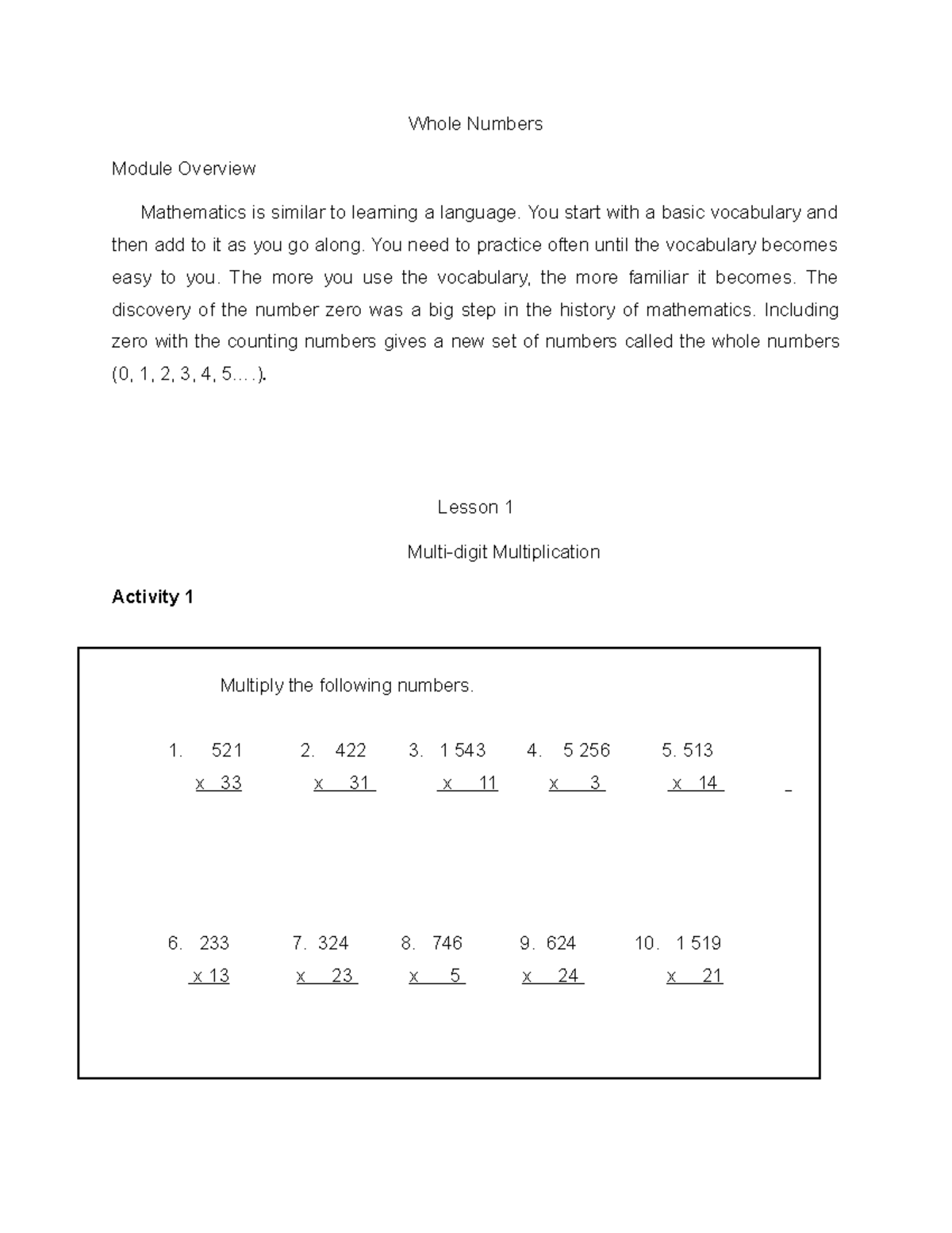 Whole Numbers MATH Whole Numbers Module Overview Mathematics Is whole-numbers-math-whole-numbers-module-overview-mathematics-is