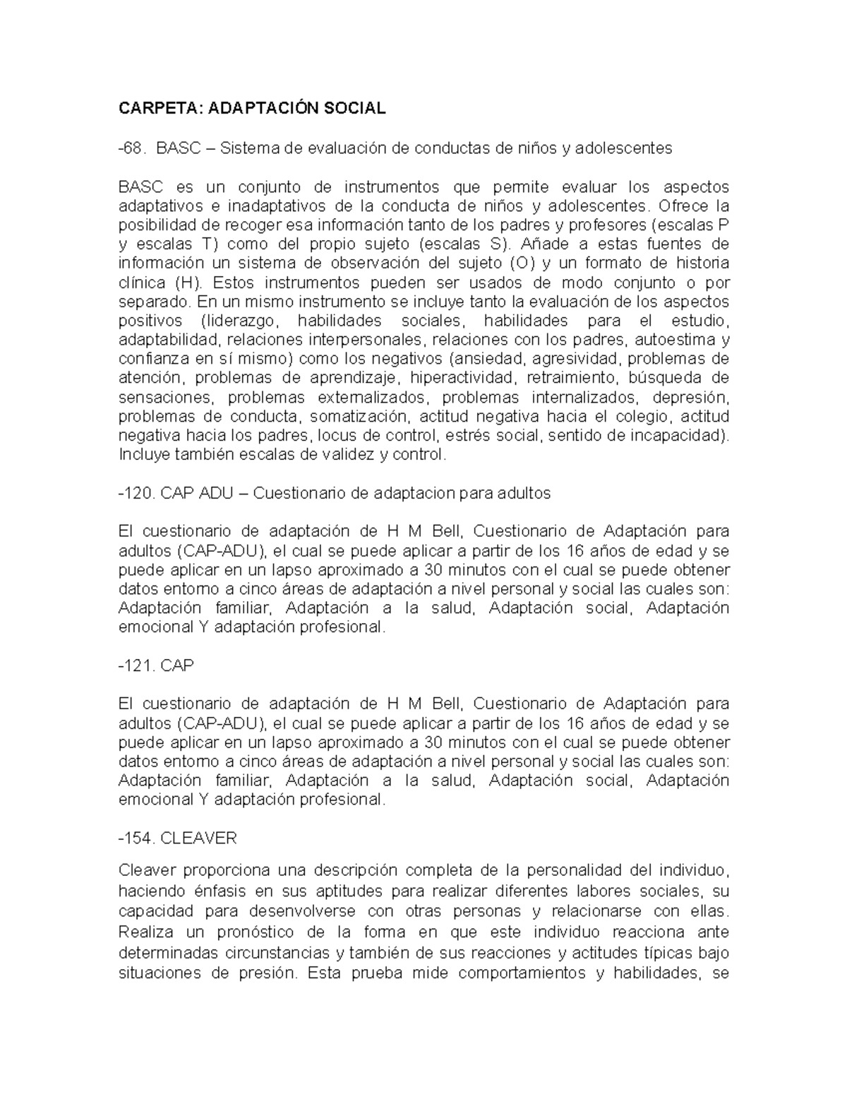 Adaptación Social - Resumen Psicología General - CARPETA: ADAPTACIÓN ...