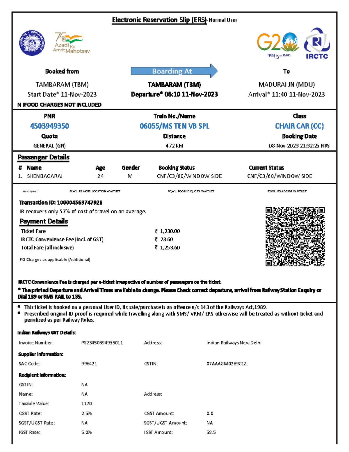 4503949350 - Useful one - Electronic Reservation Slip (ERS)-Normal User ...