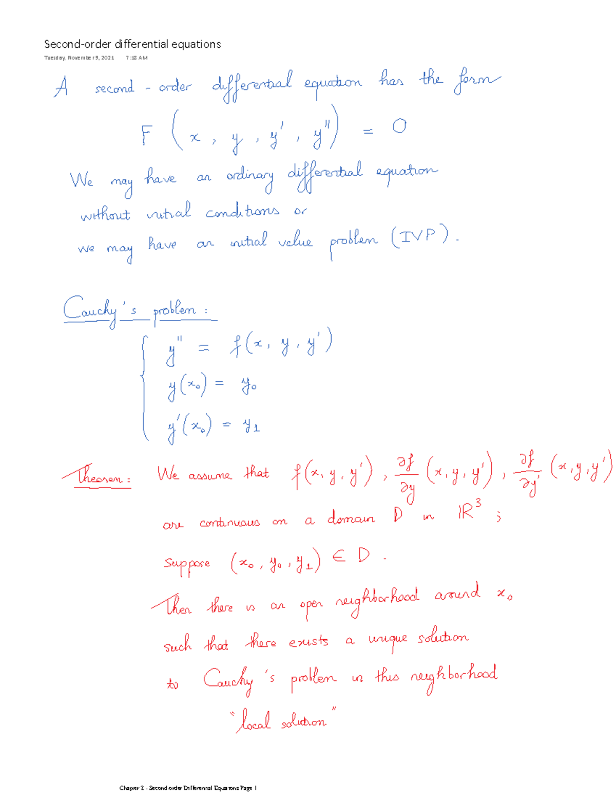 Chapter 2 - Second-order Differential Equations - 21 - Second-order ...