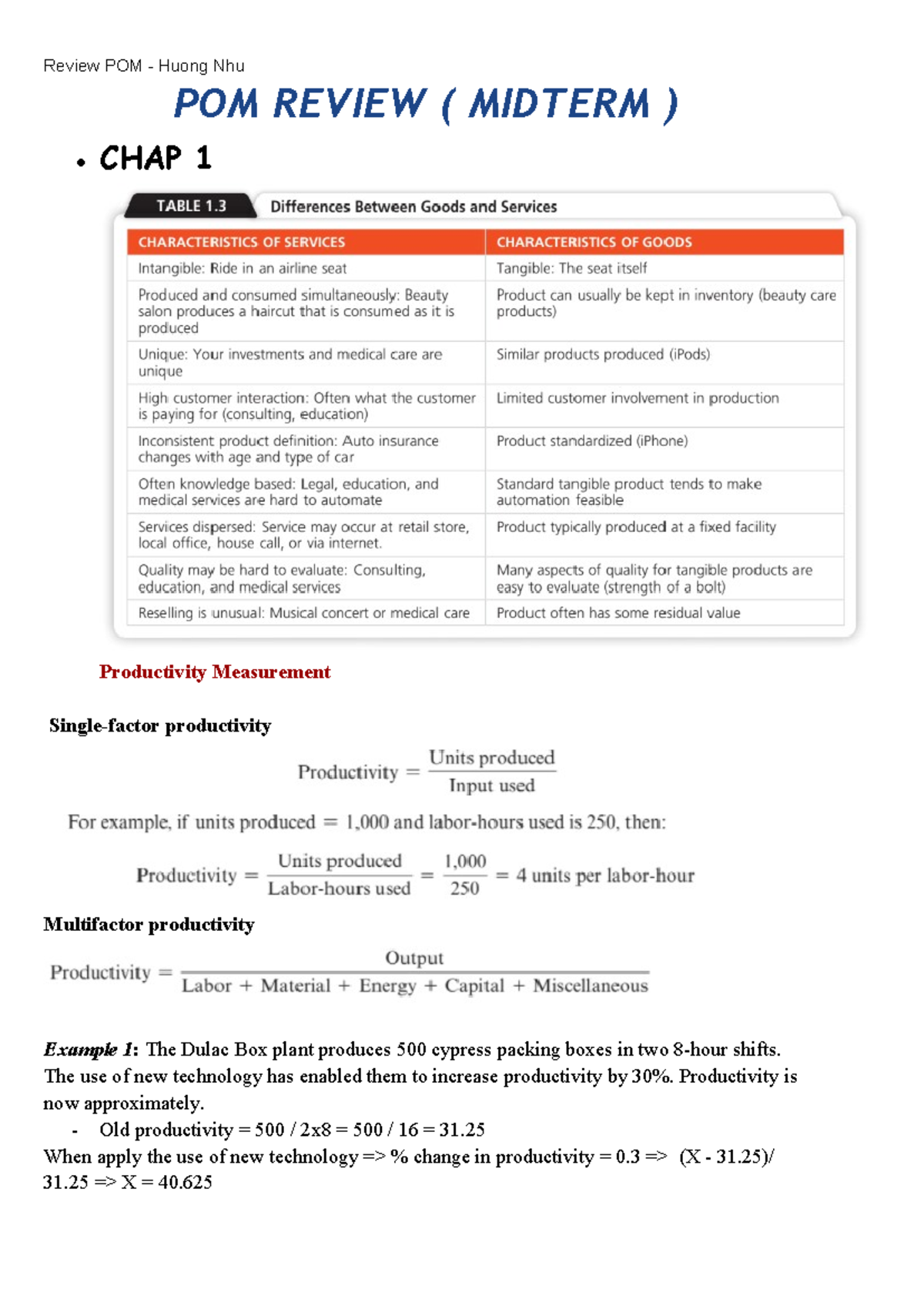 POM Review ( Midterm ) - Summary Principles of Marketing - POM REVIEW ...