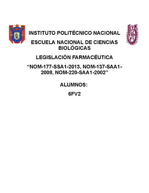 NOM 001 SSA1 2020 - Mapa conceptual sobre la NOM 001 SSA1 - NORMA ...