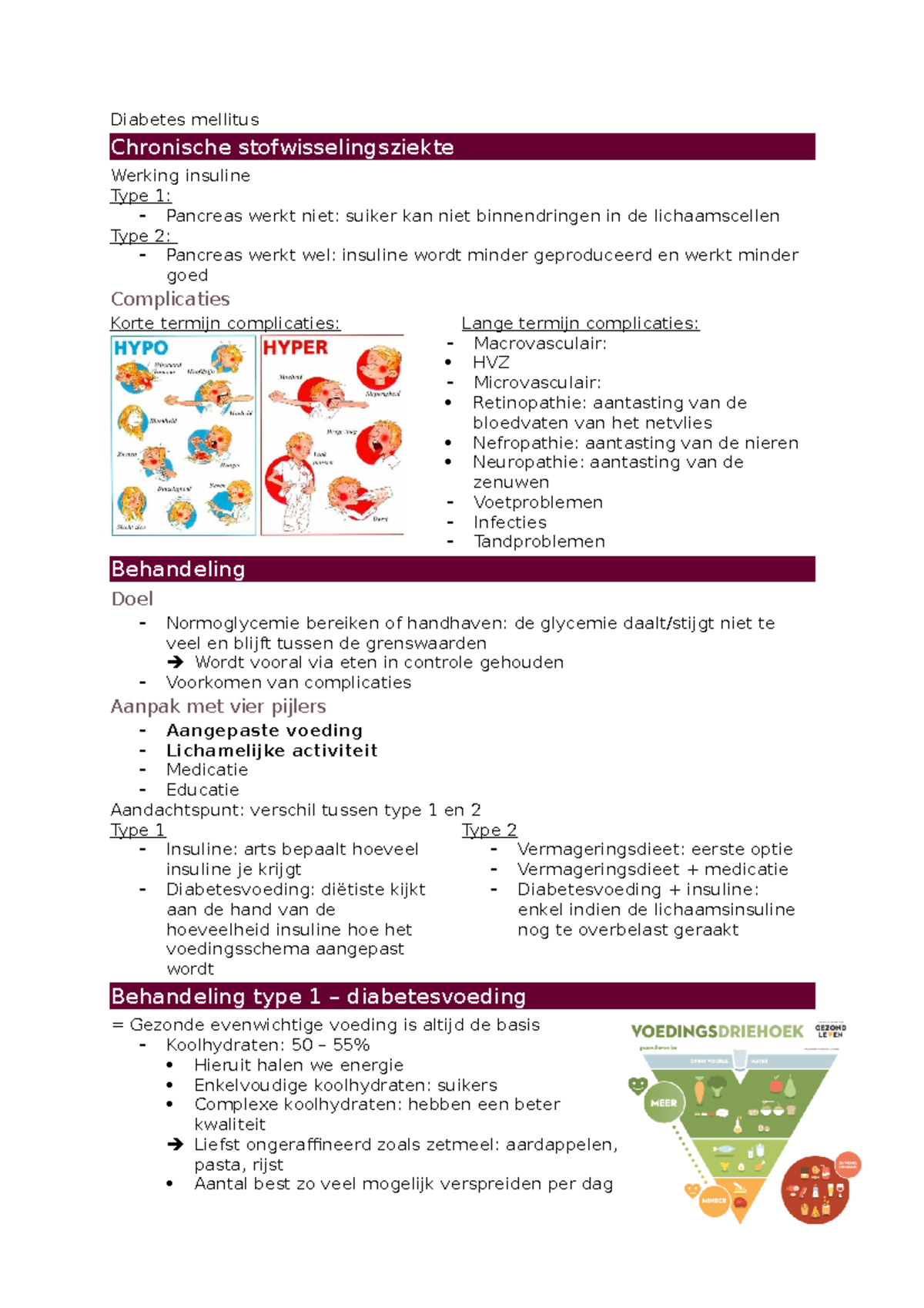 VRHIv 1 Dieetleer Diabetes - Diabetes mellitus Chronische ...