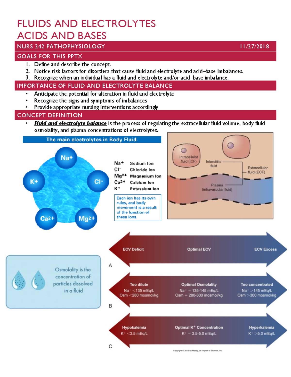 Fluids and Electrolytes - FLUIDS AND ELECTROLYTES ACIDS AND BASES NURS ...