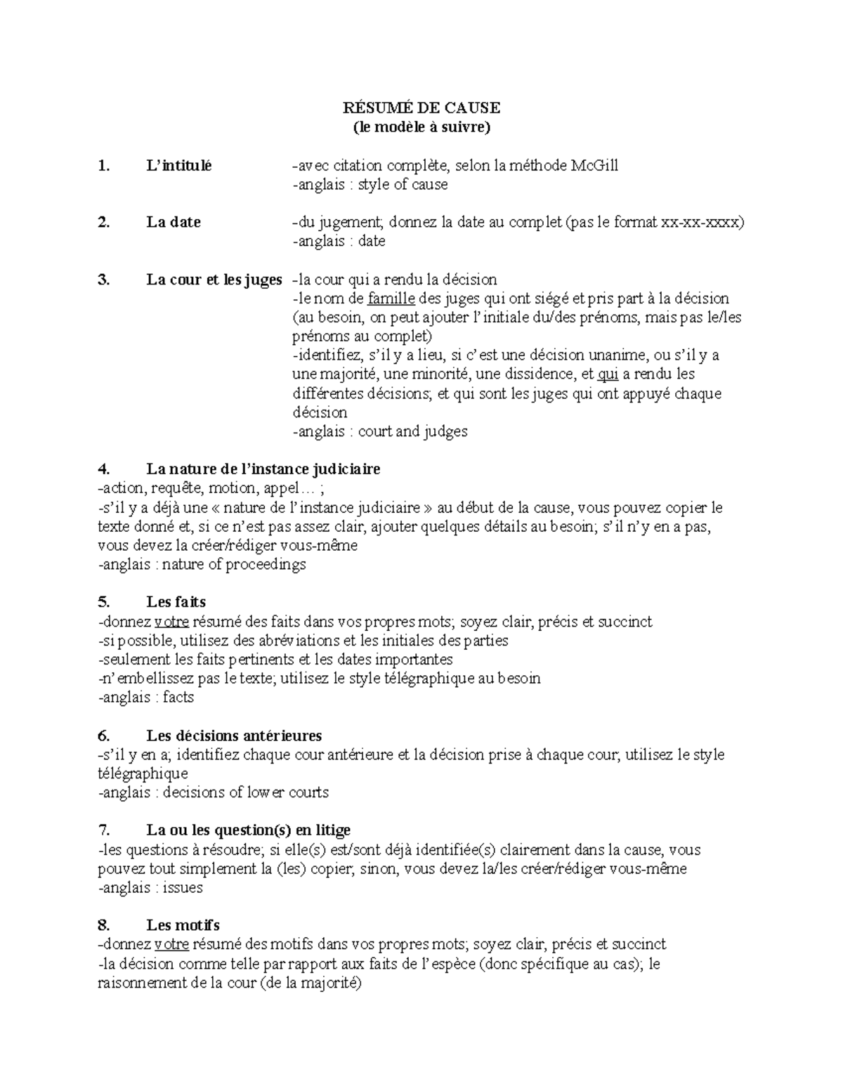 20-ISJI-Module 8-Tableau 1-MODÈLE-Résumé de cause-H - RÉSUMÉ DE CAUSE ...