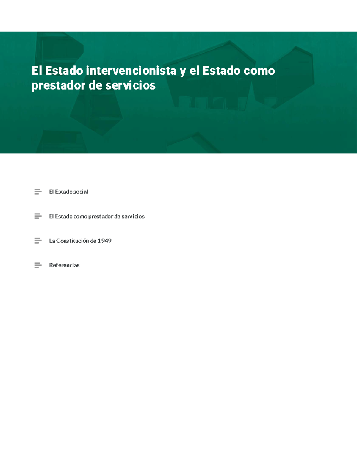 El estado intervencionista y el estado como prestador de servicios - El ...