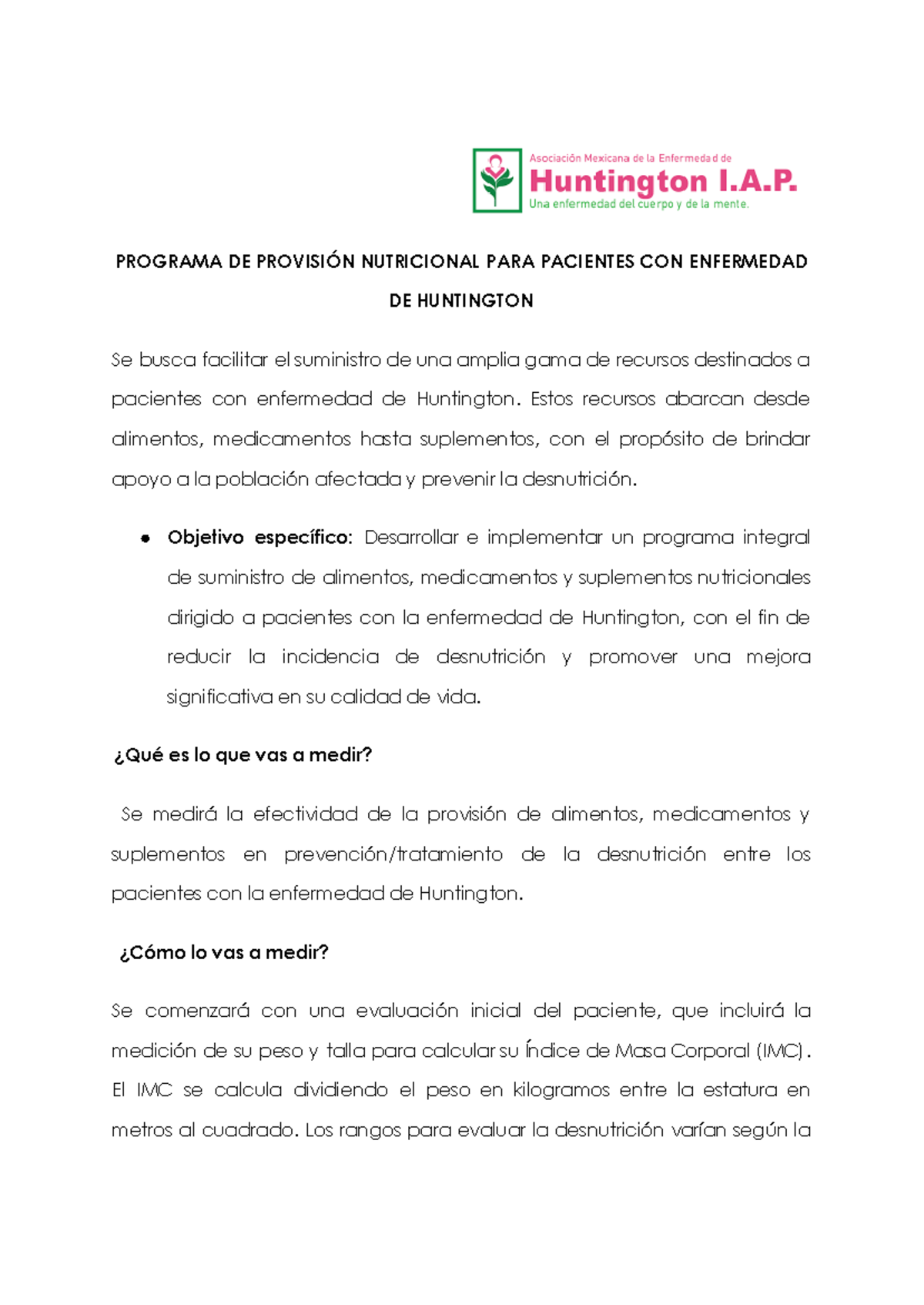 10. Proyecto - jneqjfjqnj1f jdnjf - PROGRAMA DE PROVISIÓN NUTRICIONAL ...