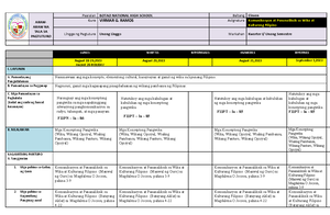 BOW-CPAR-1ST Quarter - budget of work - Republic of the Philippines ...