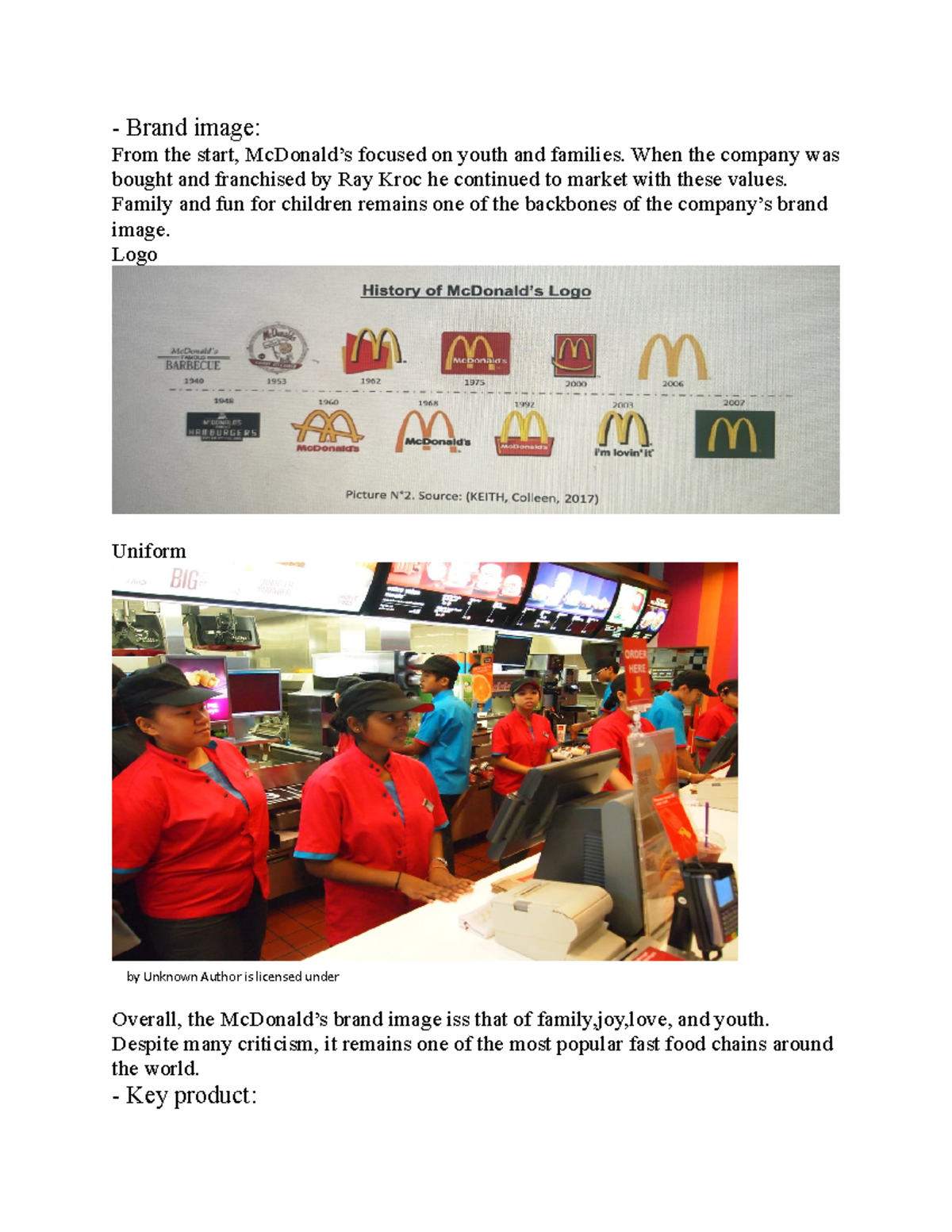 ENM401-1 - Roleplaying script - Brand image: From the start, McDonald’s ...