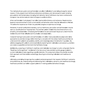 CTQW 05 - Critical Thinking Quick Write - CTQW #5 Question: In conflict ...