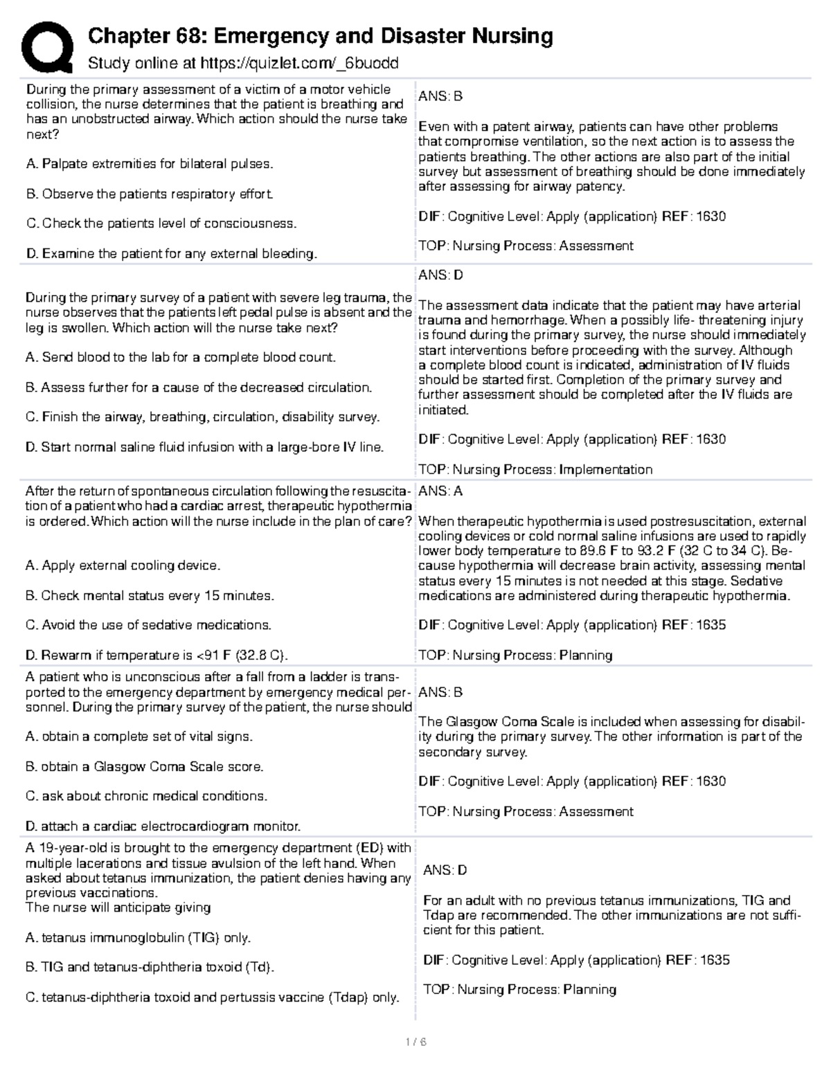 Disaster Nursing - Lecture notes and practices - Study online at ...