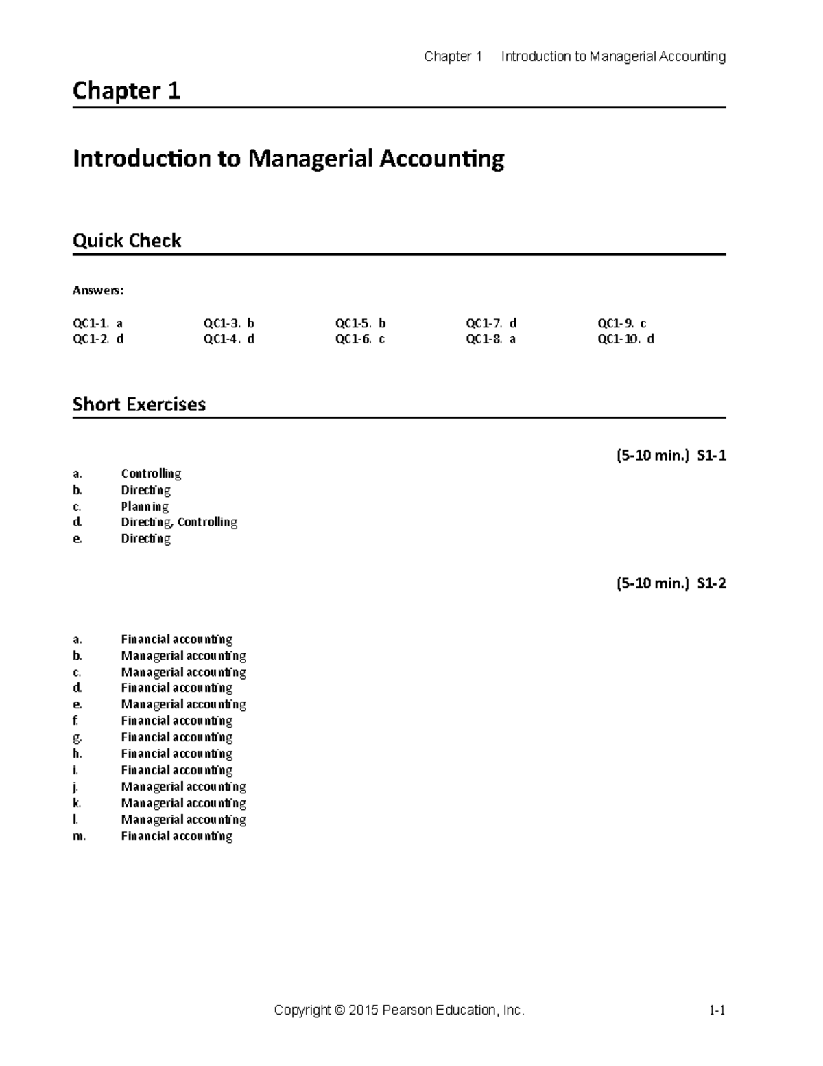 Braun ma4 sm 01-rev - bank - Chapter 1 Introduction to Managerial ...