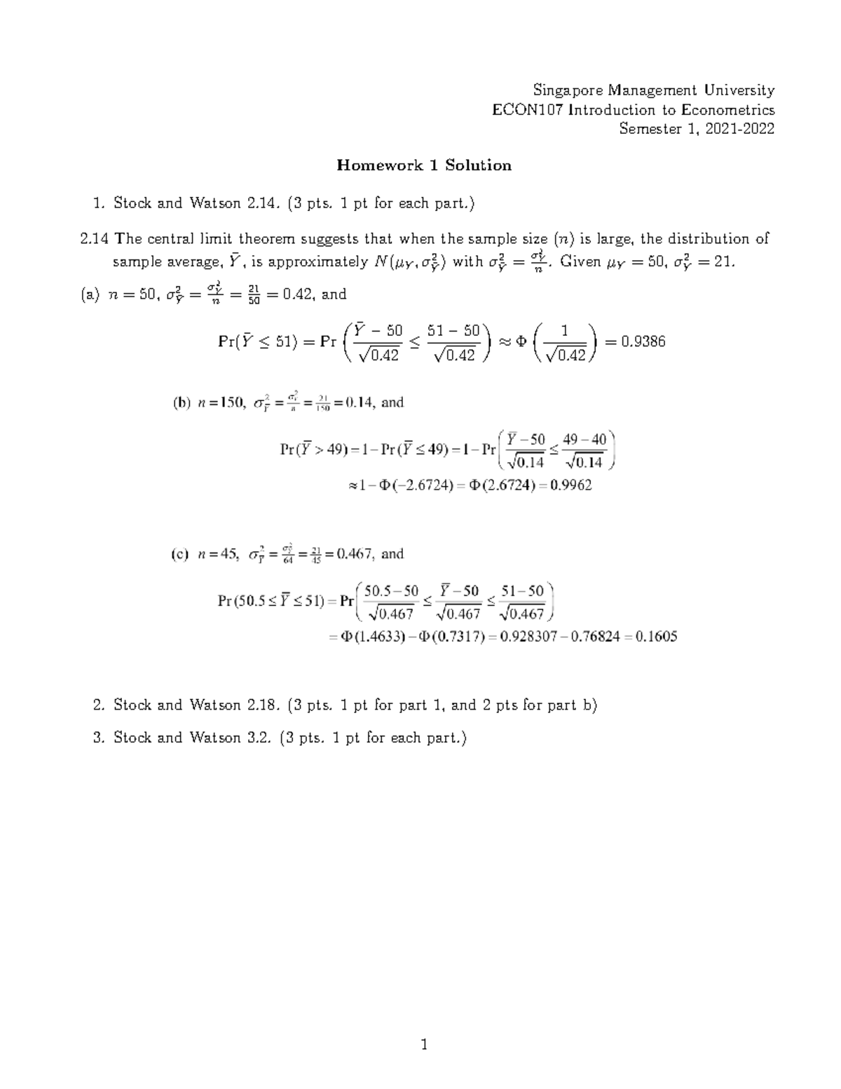 Hw1 solution professor ma lin include modified textbook questions ...