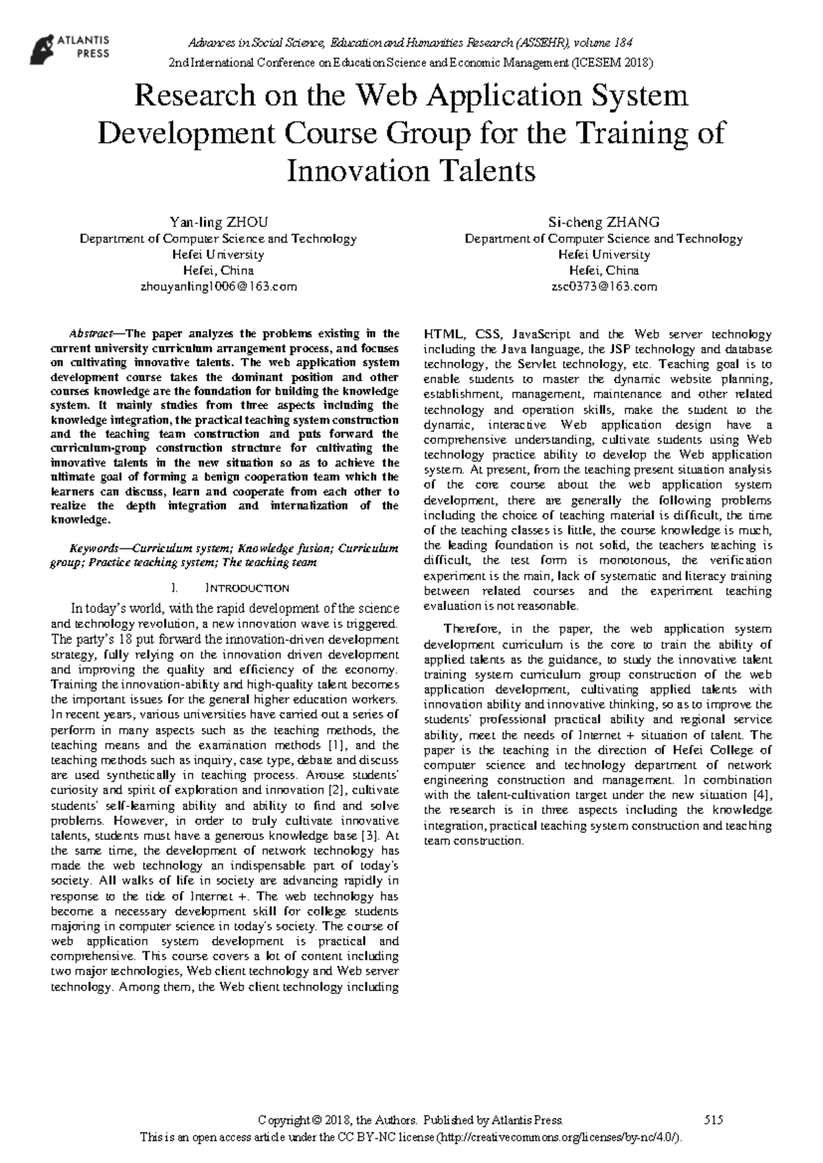 Research Article - Research on the Web Application System Development ...