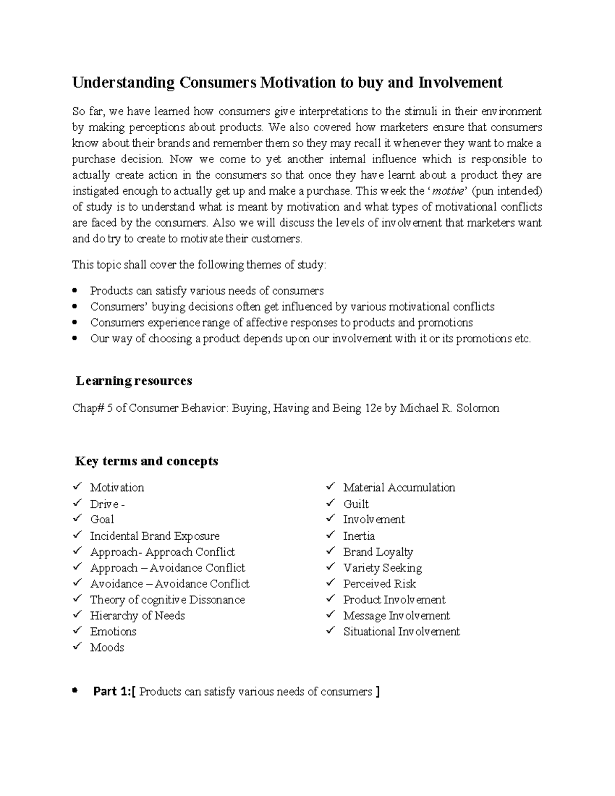 Understanding Consumers Motivation to buy and Involvement - We also ...