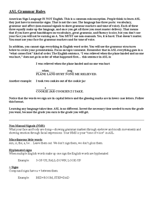 How to Gloss - Information about ASL - Subject/Verb/Object (SVO ...