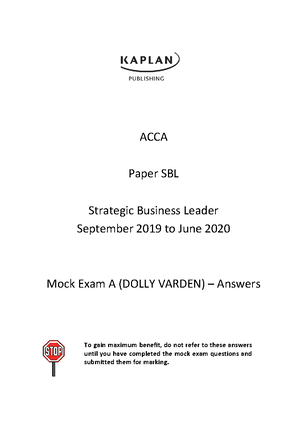 ACCA SBL Question Pack - Exam Kit - Professional Examinations Paper SBL ...