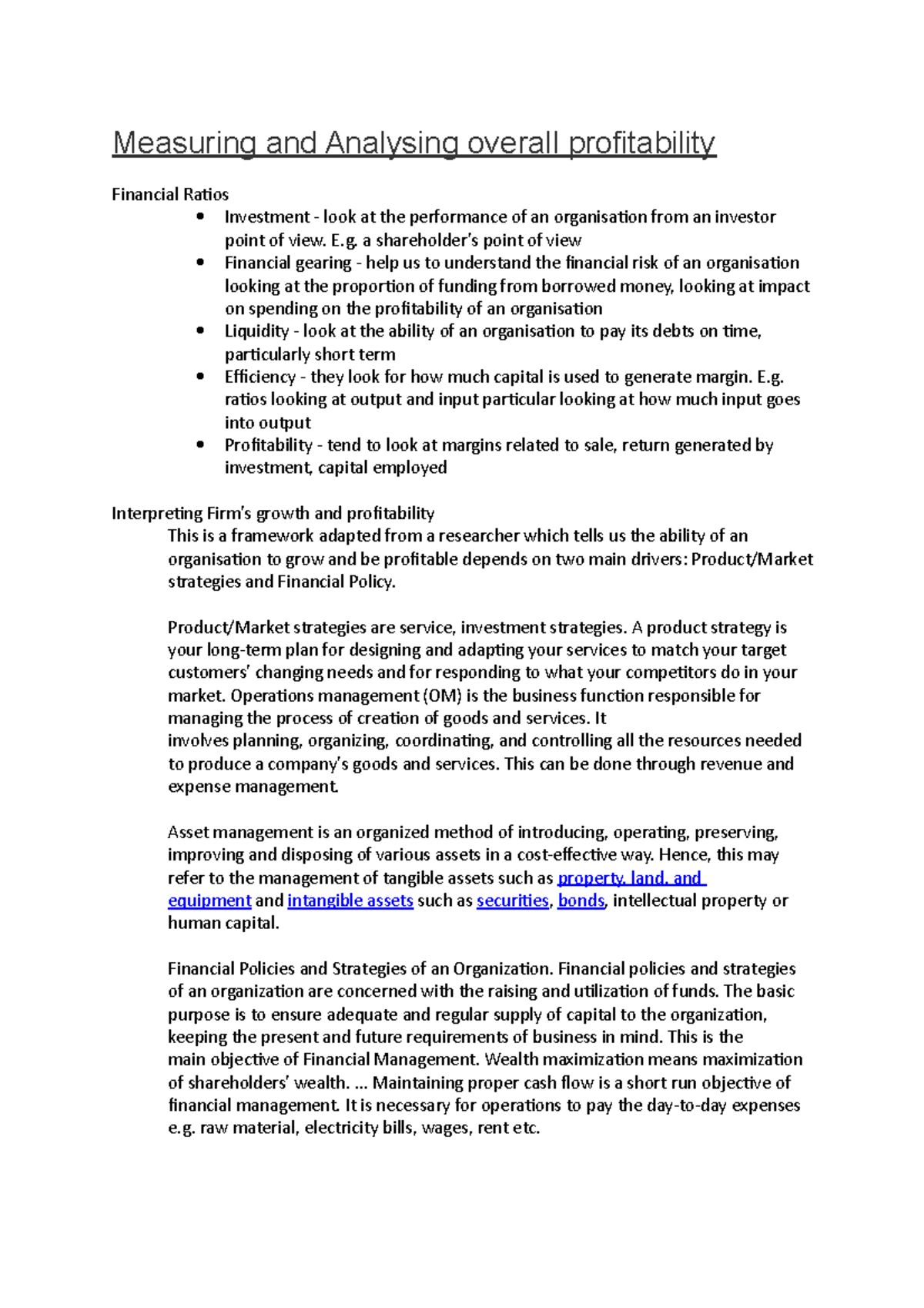 5 - Measuring and Analysing overall profitability - Measuring and ...