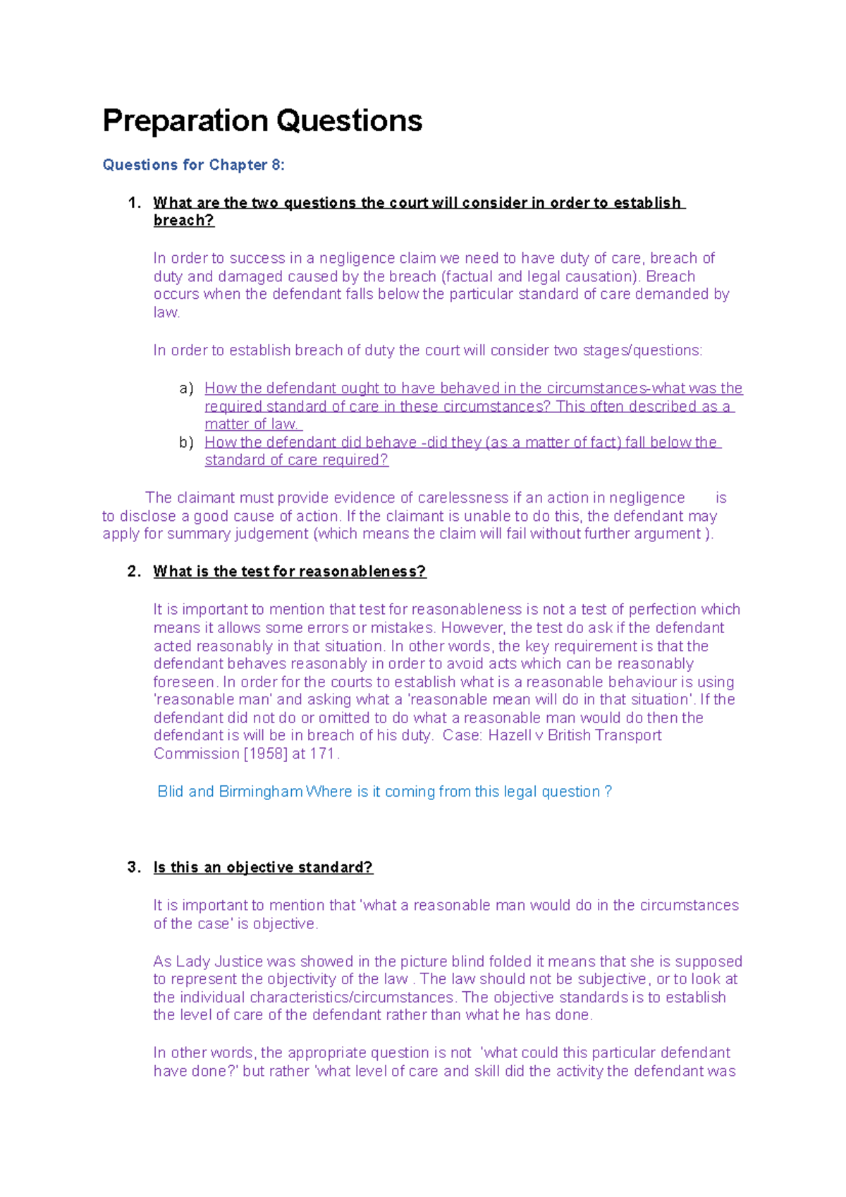 Preparation Questions for Week 3 - Preparation Questions Questions for ...