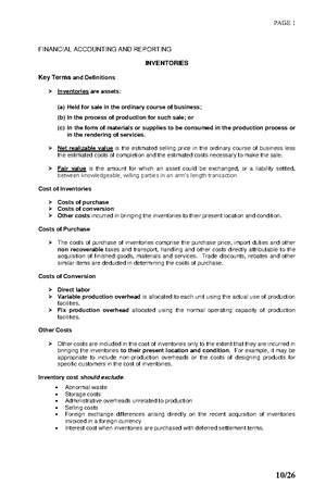 18 Reclassification of Financial Assets - PAGE 1 10/ FINANCIAL ...
