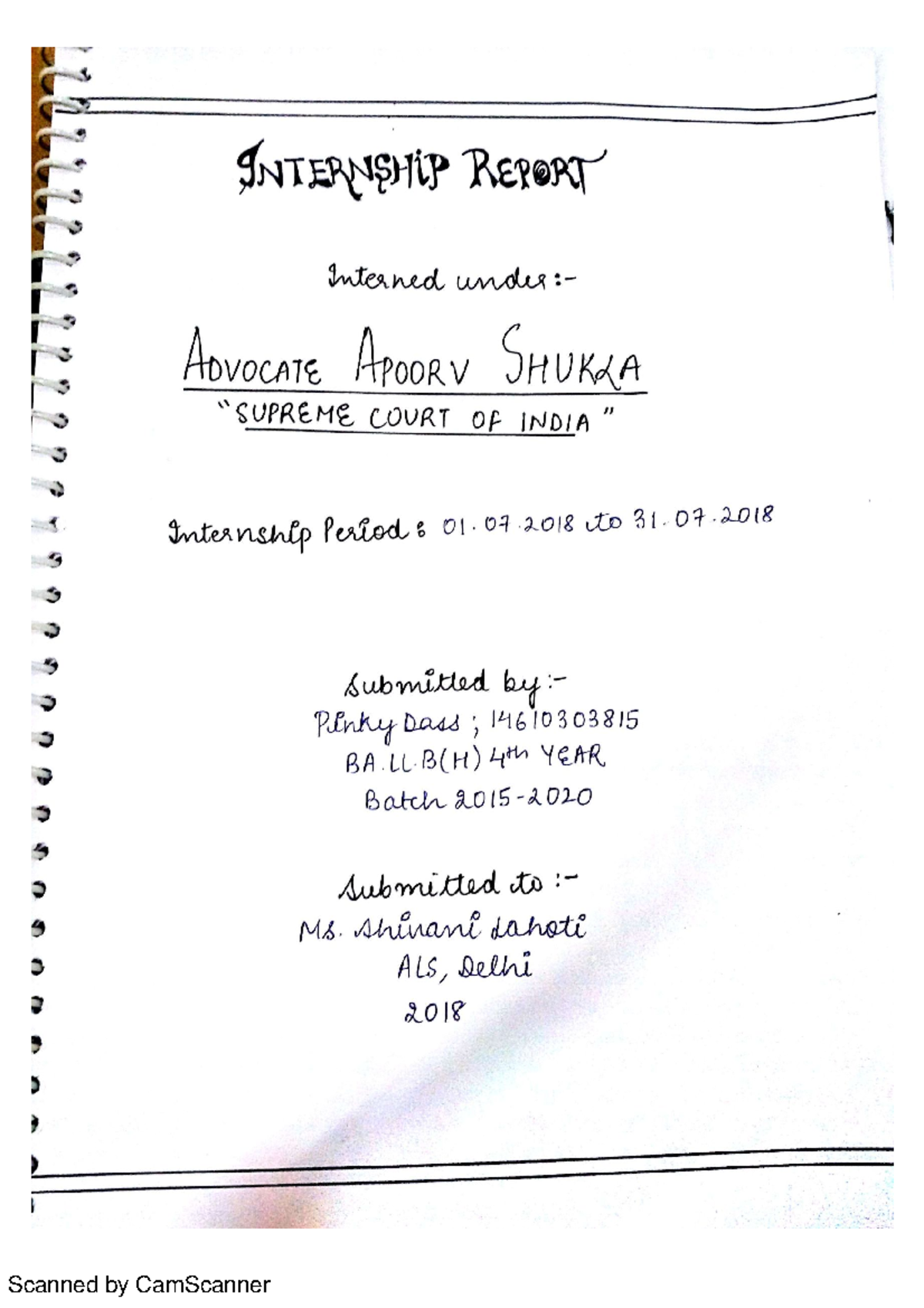 Internship Report 2018 LLB Studocu internship-report-2018-llb-studocu