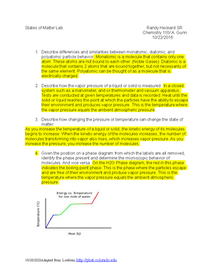 General Chemistry II with Lab C374 - Task 2 - Task 2 A. Use the ...