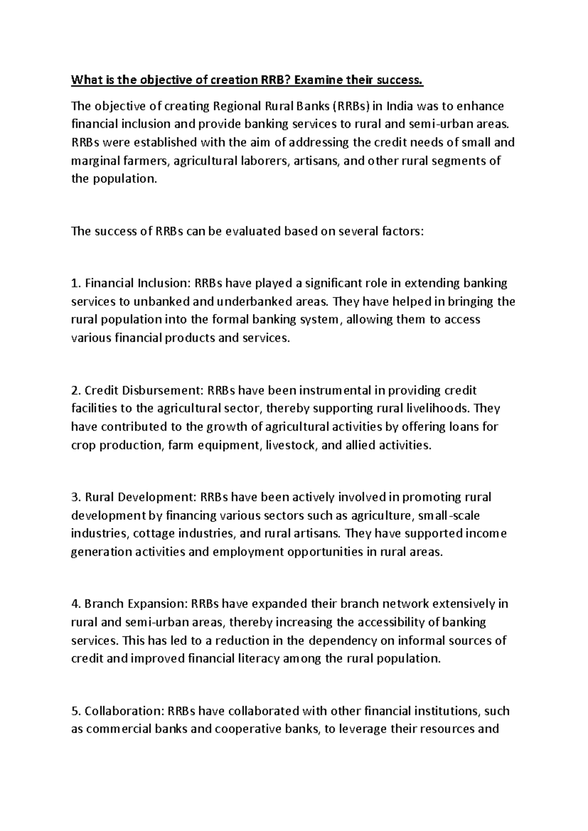 FMBO IMP 10 Marks - Imp questions - What is the objective of creation ...