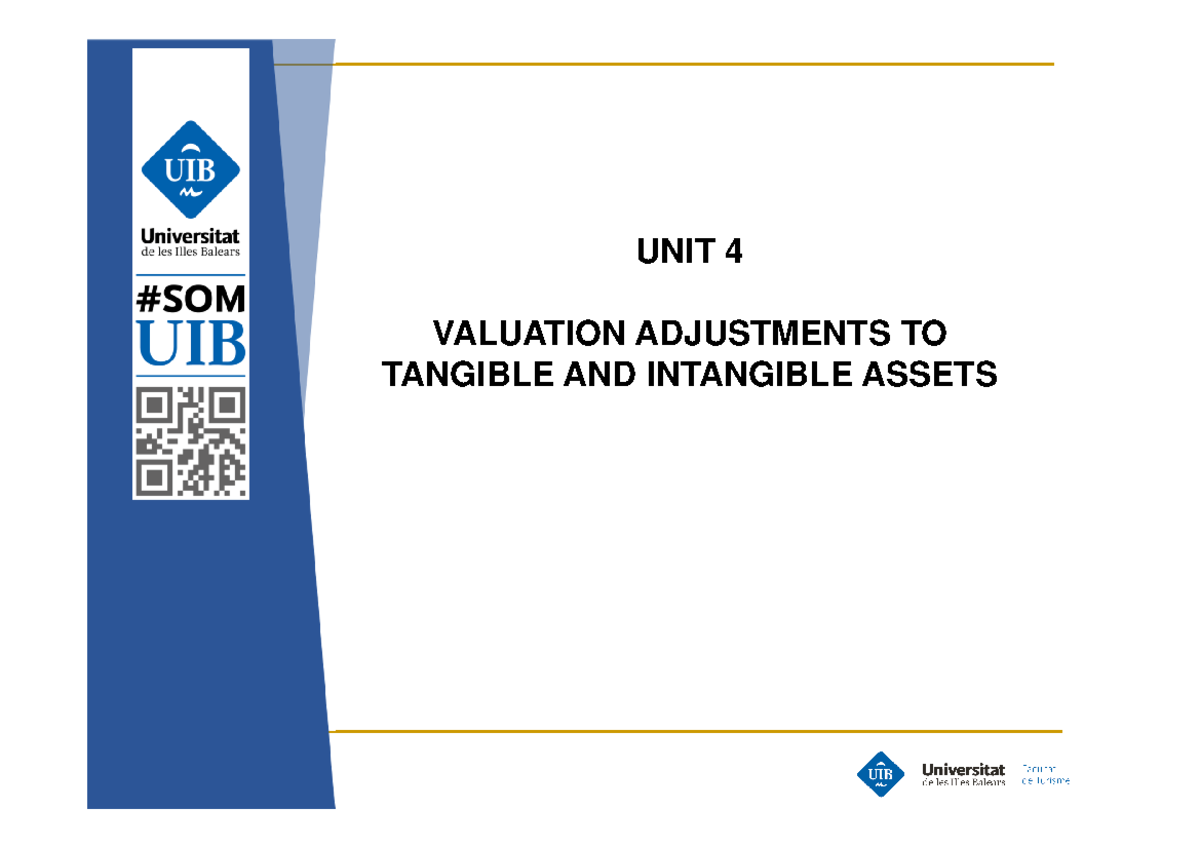 UNIT 4 - UNIT 4 - UNIT 4 VALUATION ADJUSTMENTS TO TANGIBLE AND ...