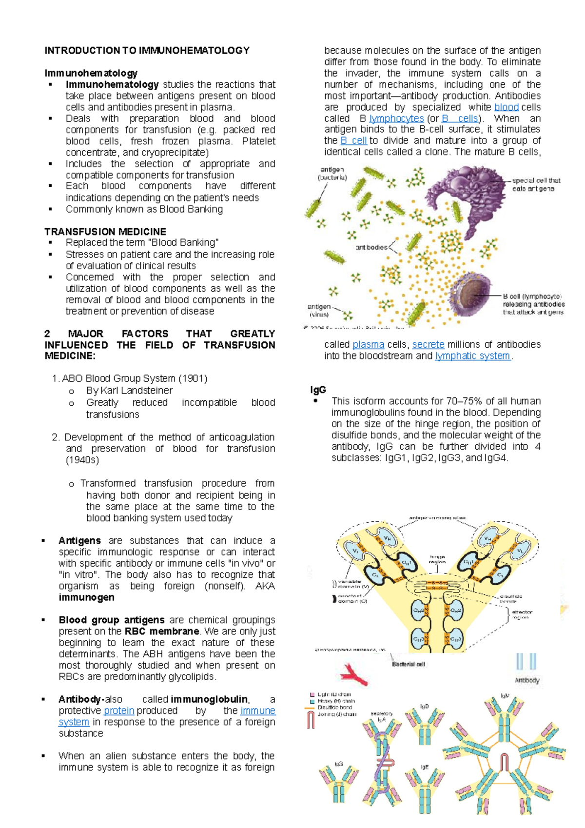 Introduction TO Immunohematology - INTRODUCTION TO IMMUNOHEMATOLOGY ...