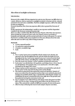 Biozone Model Answers - MODEL ANSWERS IB BIOLOGY SECOND EDITION 0 L ...