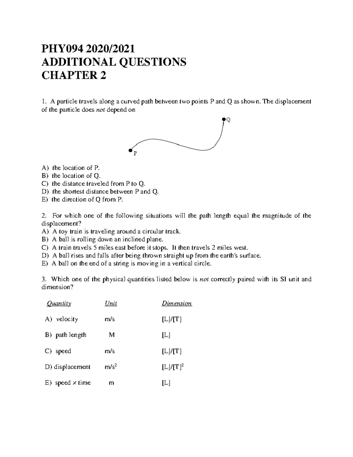 Additional Questions Chapter 2 - PHY094 2020/20 21 ADDITIONAL QUESTIONS ...
