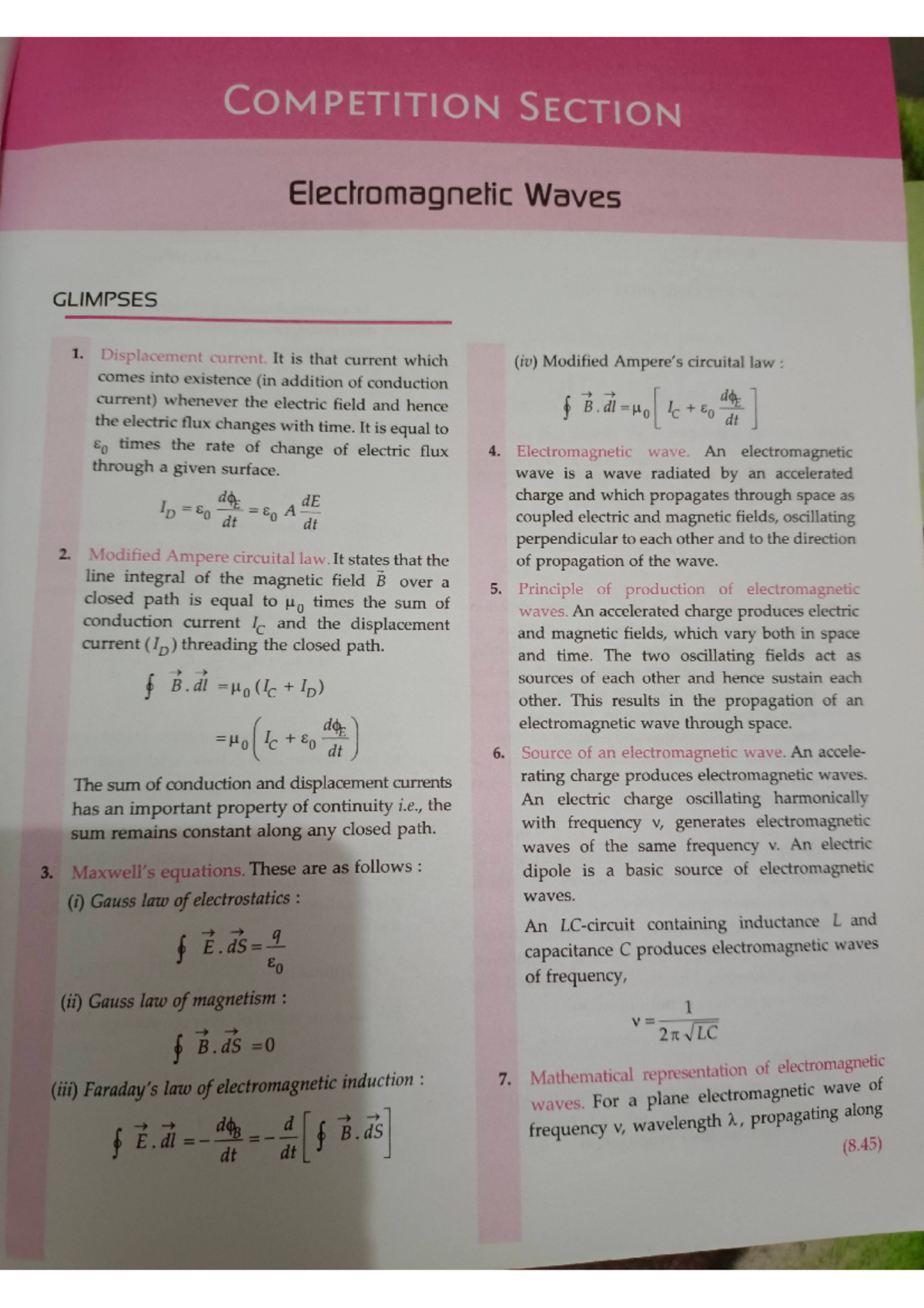 EM Waves Short notes - Studocu