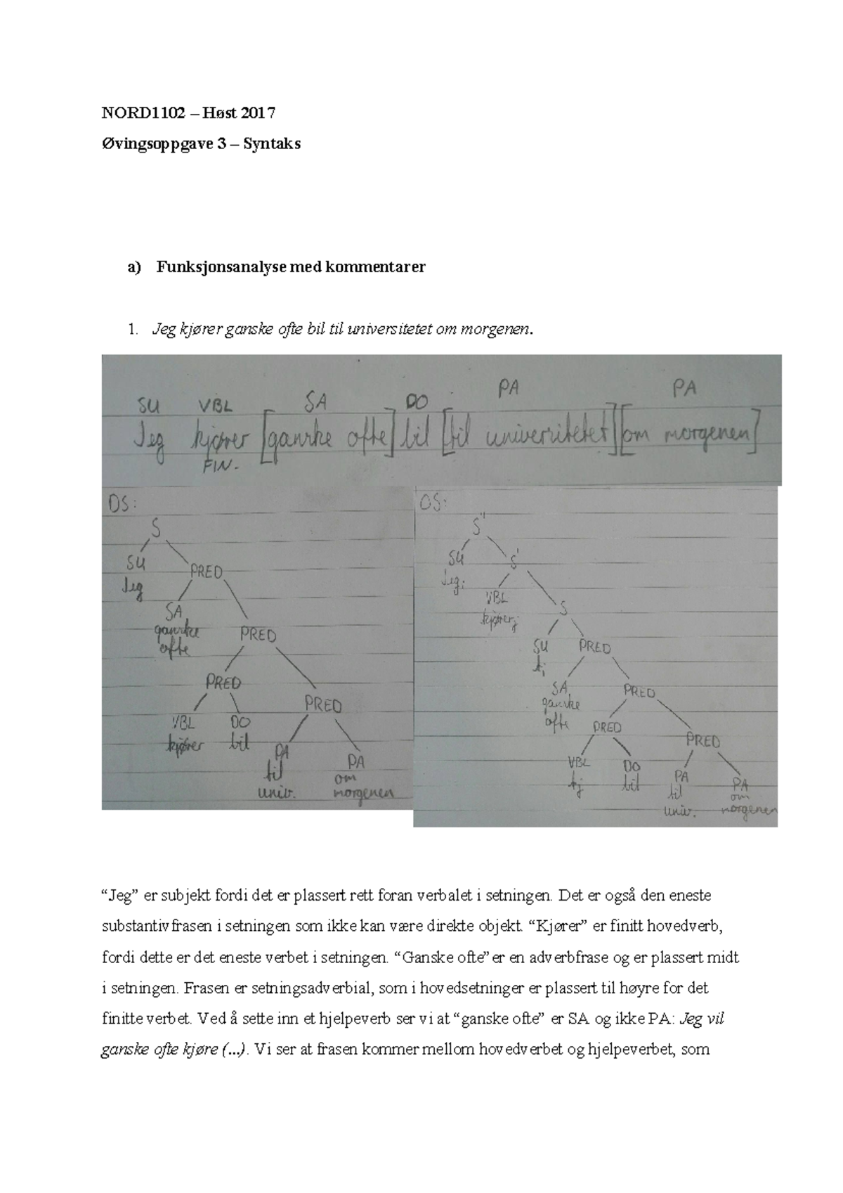 Øvingsoppgave 3 – Syntaks - NORD1102 – Høst 2017 Øvingsoppgave 3 ...
