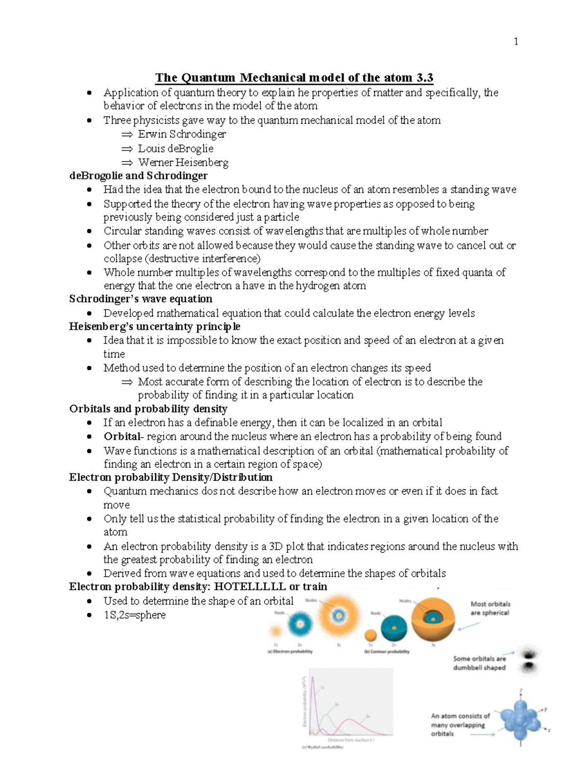 Quantum Mechanics Review - The Quantum Mechanical model of the atom 3 ...