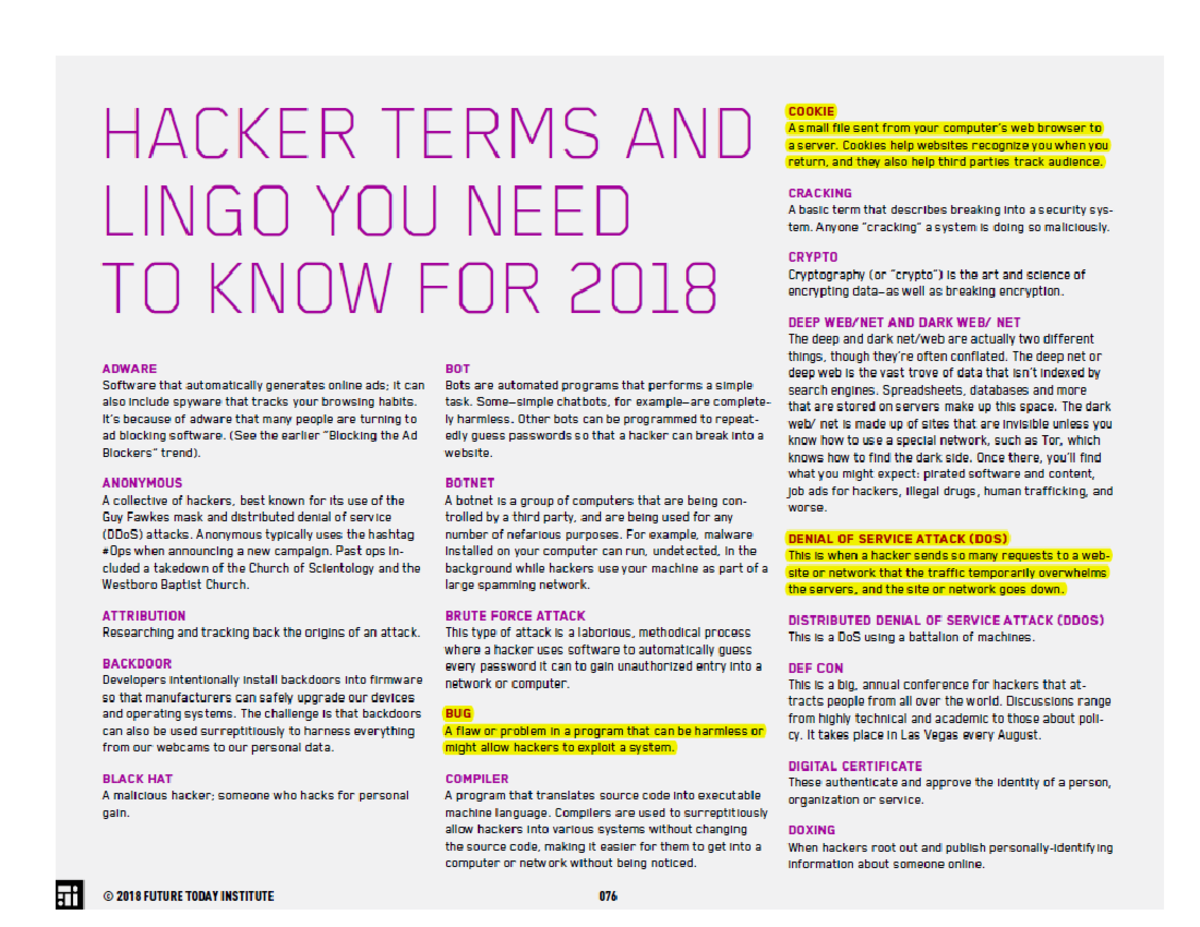 Hacker Terms and lingo - Management Information system - Studocu