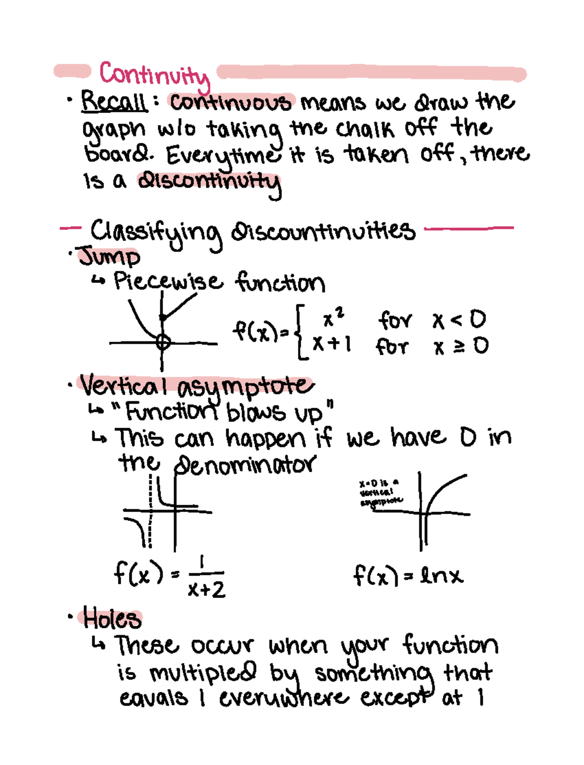 Continuity (Lecture 5) - MA 16010 - Studocu