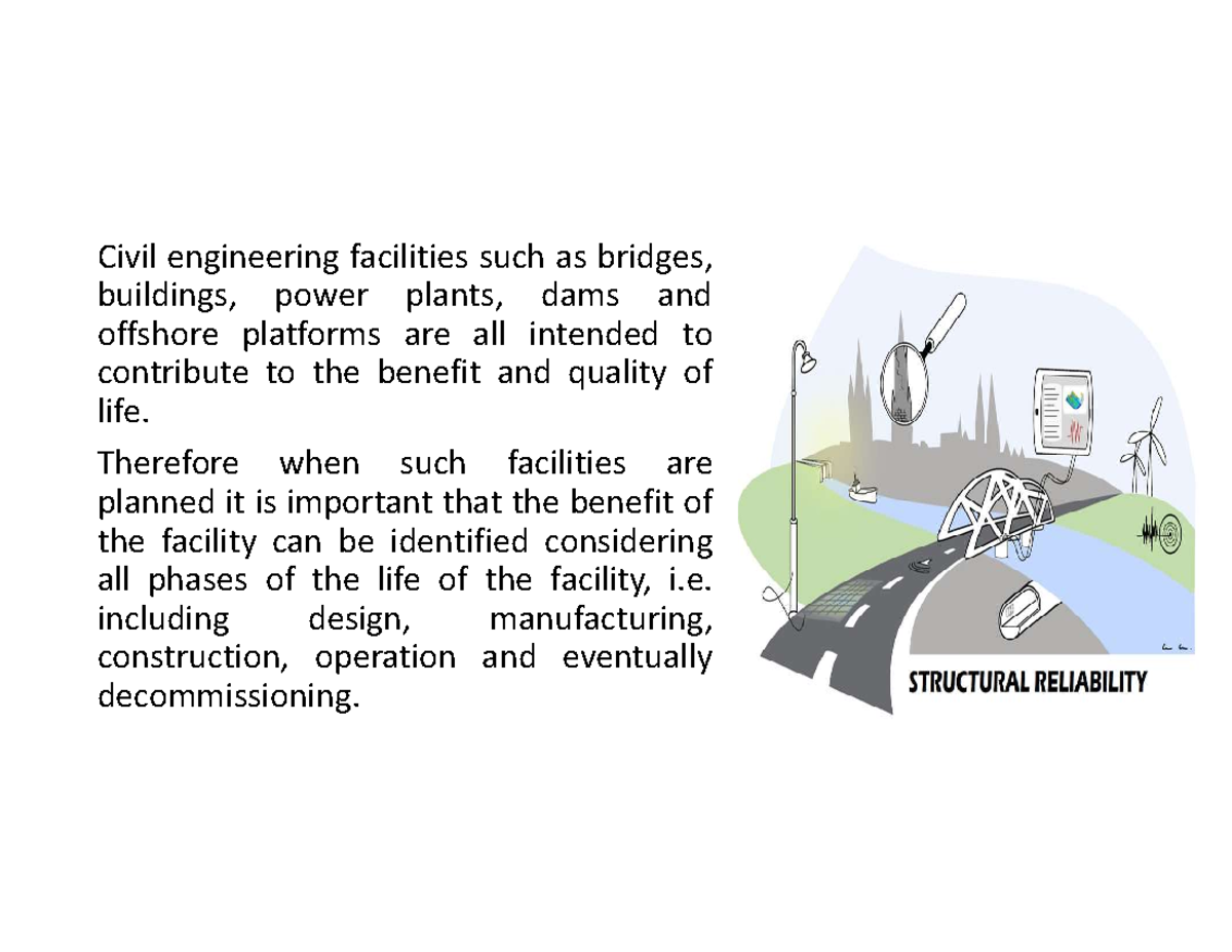 Structural reliability - Civil engineering facilities such as bridges ...