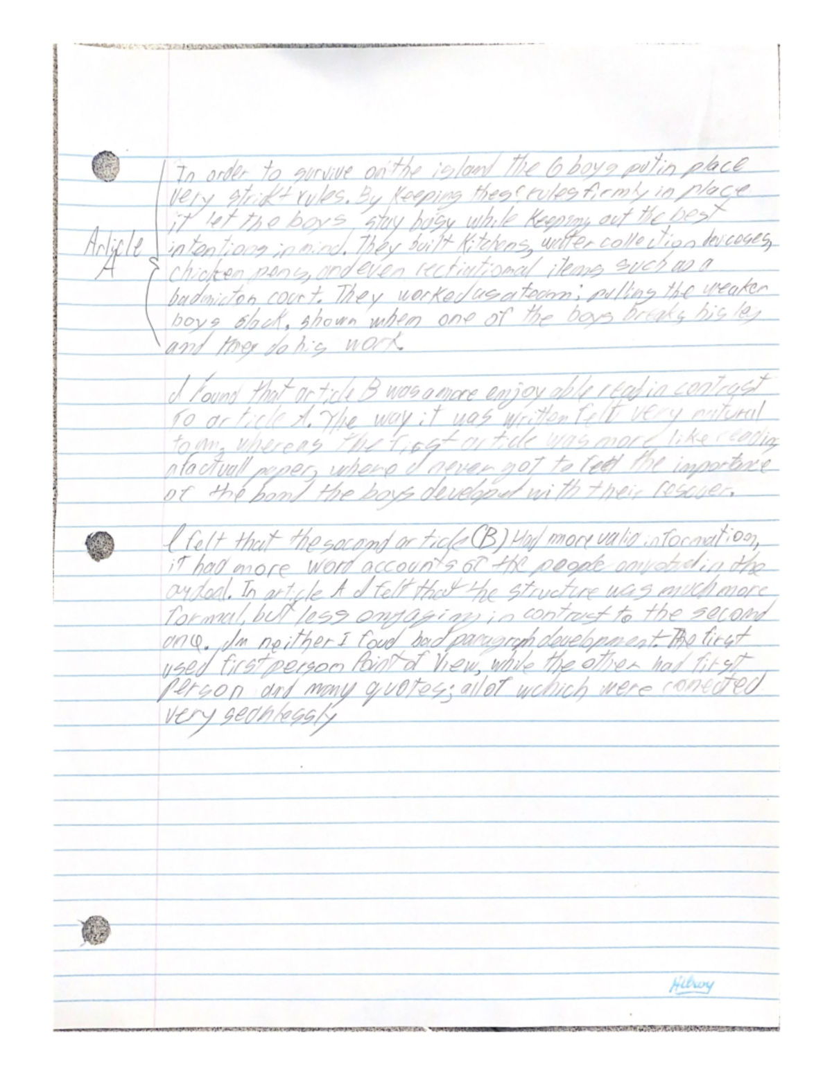 Lord of the Flies Summaries - In order to survive on the island the 6 ...
