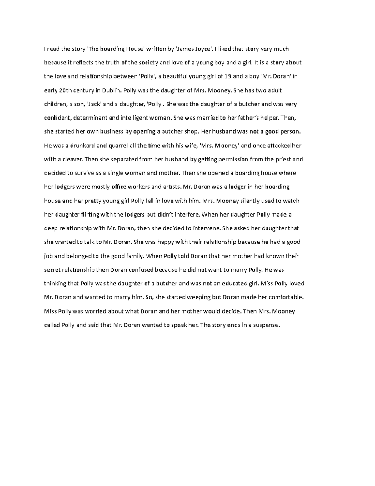 The boarding house - James Joyce - Writing AE2 - VNUHCM - International ...