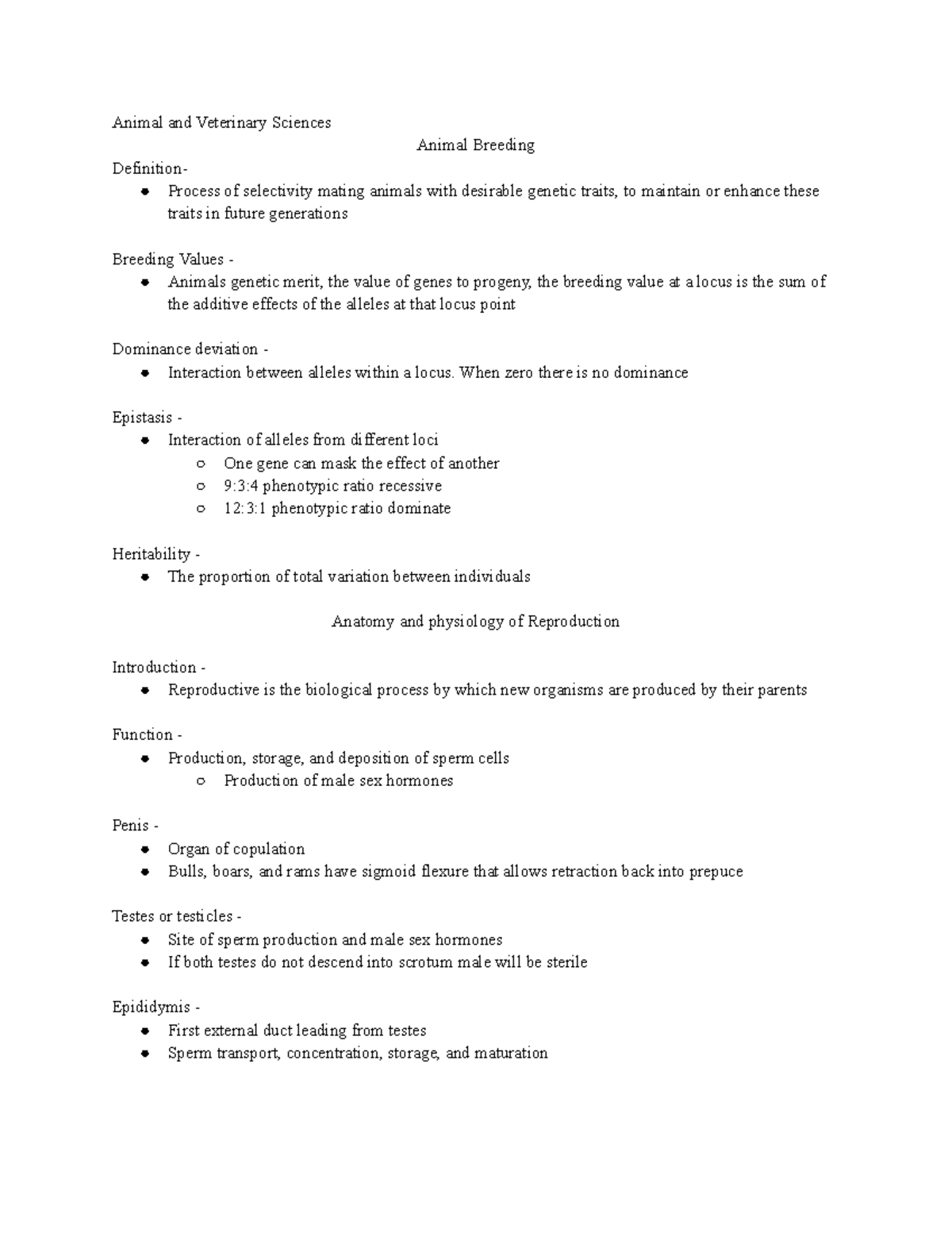AVS 145 Animal Breeding - Animal and Veterinary Sciences Definition ...