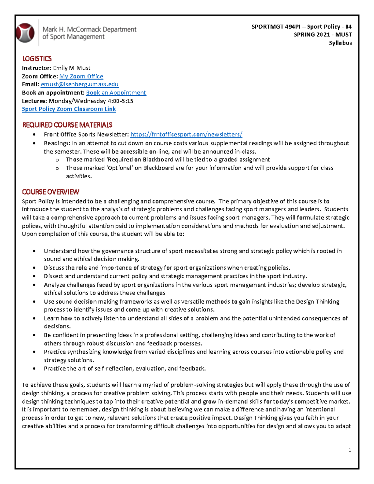 04 Syllabus - Sprtmgt 494PI Sport Policy - 2021 MUST - Section 04 ...