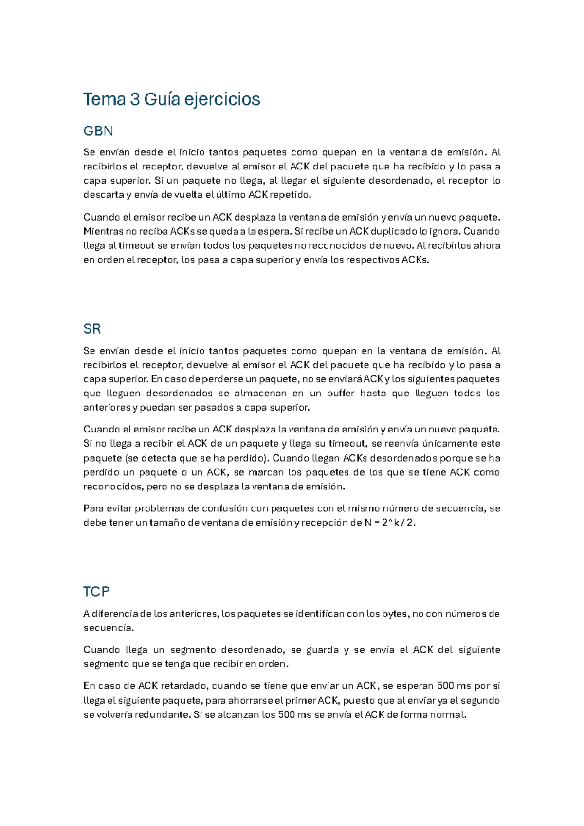 Tema 3 Guía ejercicios - Tema 3 Guía ejercicios GBN Se envían desde el ...