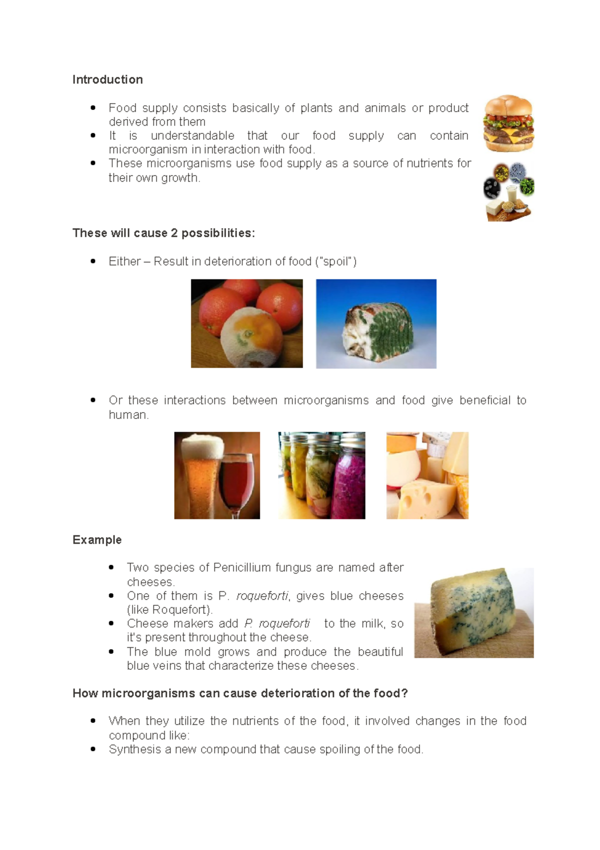 Food-Microbiology - Food microbiology - Introduction Food supply ...