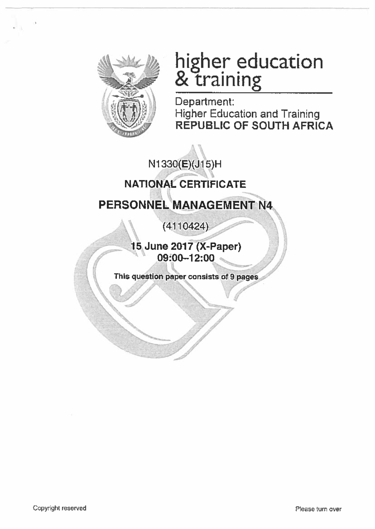 Personnel Management N4 JUNE2017 - Entrepreneurship & Business ...