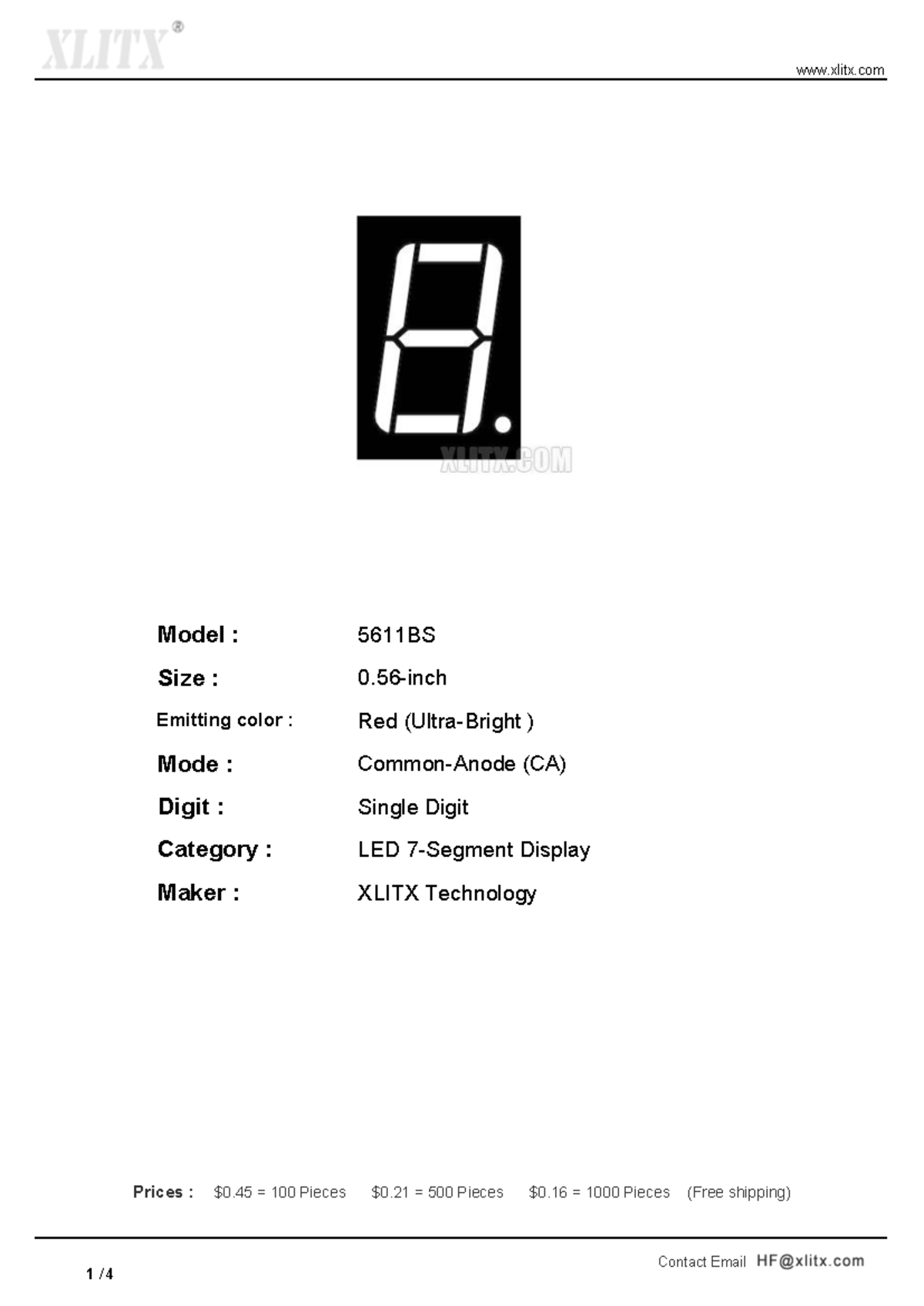 5611BS - BS115 - Electrónica Digital - Model : 5611BS Size : 0-inch ...