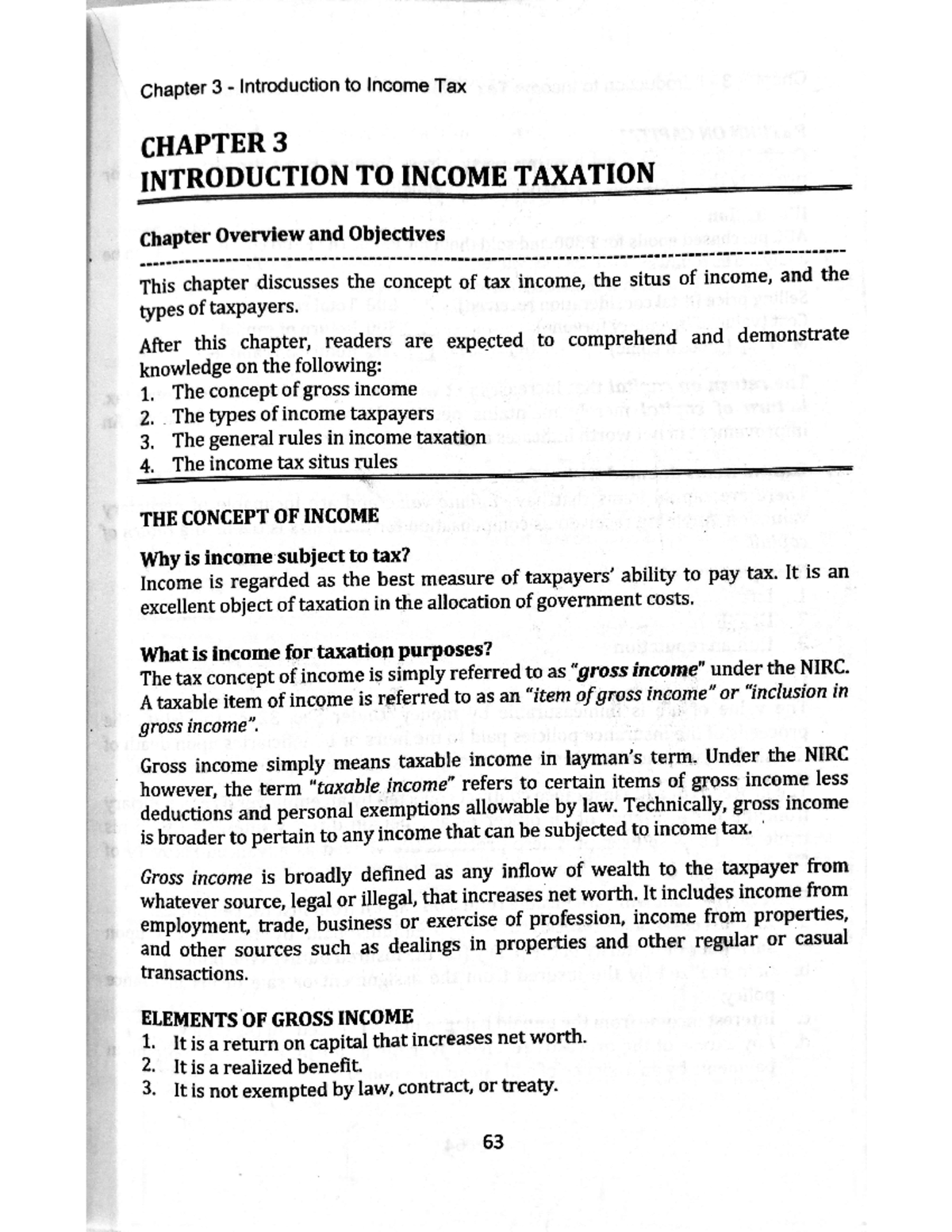 Chapter 3 1 Income Tax The Formula For Calculating Return On Capital